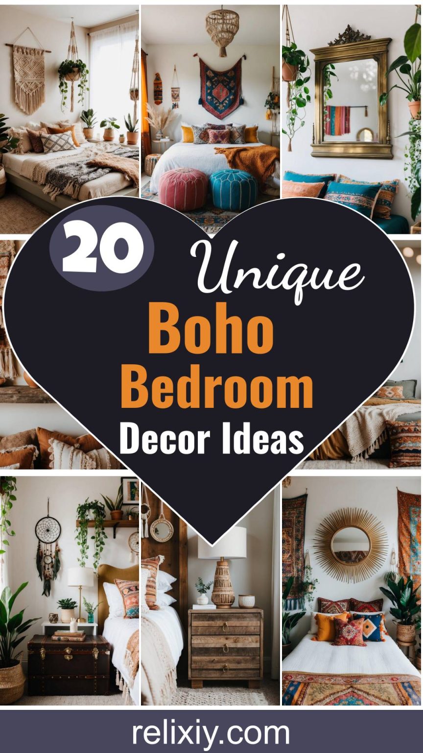 20 Unique Boho Bedroom Decor Ideas You Must Try | Relixiy