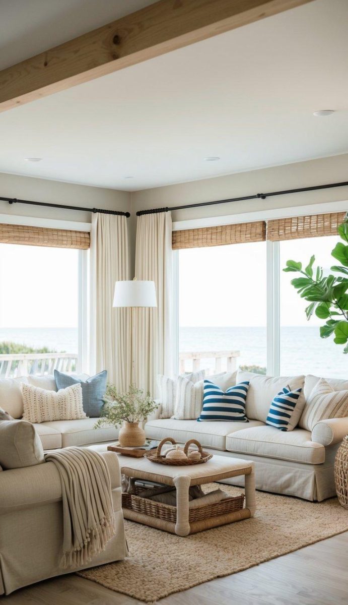 21 Neutral Coastal Living Room Ideas Thaw Wow! | Relixiy Blog