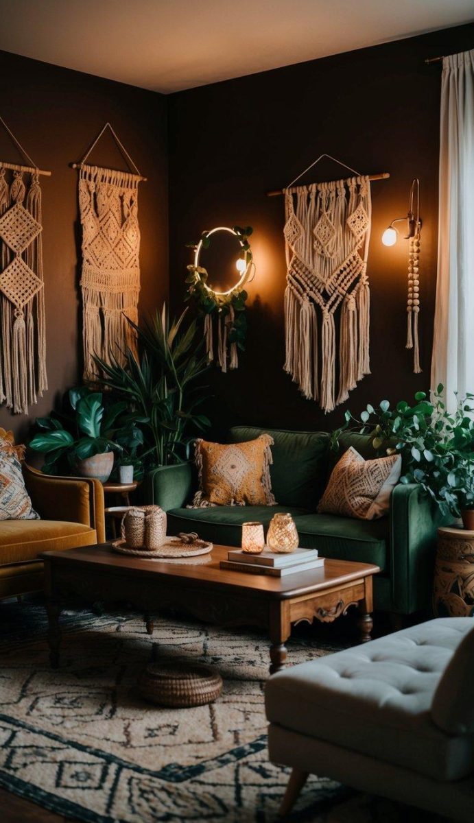 21 Cozy Dark Boho Living Room Ideas to Inspire You | Relixiy Blog