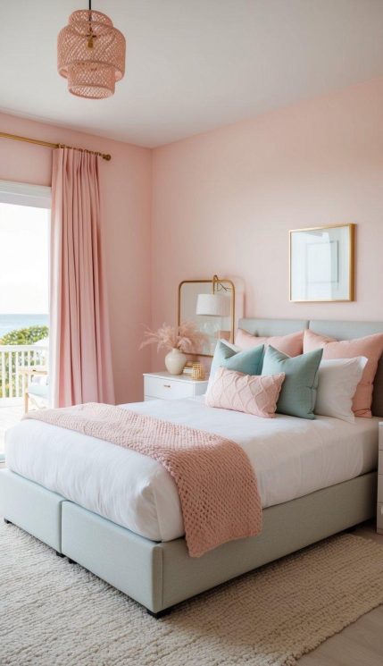 20 Romantic Pink Coastal Bedroom Ideas You'll Adore | Relixiy Blog